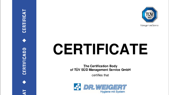Dr. Weigert Global: Environmental Management DIN EN ISO 14001
